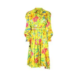 Balenciaga Off-shoulder Vintage Flower Dress 'giallo - Yellow