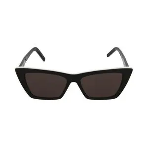 Saint Laurent Cat-eye Acetate Sunglasses White Grey - Black