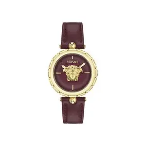 Versace Medusa Jewel Leather Watch - Gold