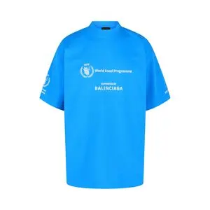 Balenciaga World Food Programme Graphic T-shirt 'azure White - Blue