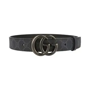 Gucci Gg Marmont Thin Belt - Black