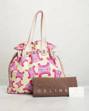 FWRD RENEW Celine Macadam Tote Bag - Yellow