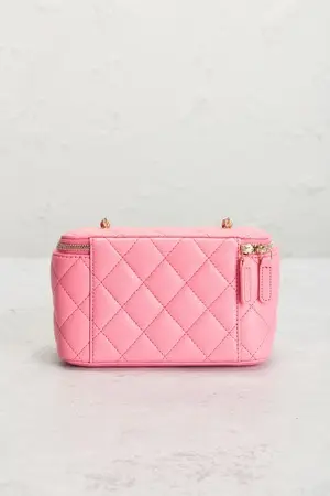 Chanel Calfskin Small Pearl Crush Vanity Case