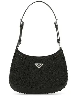 FWRD RENEW Prada Satin Embellished Cleo Shoulder Bag