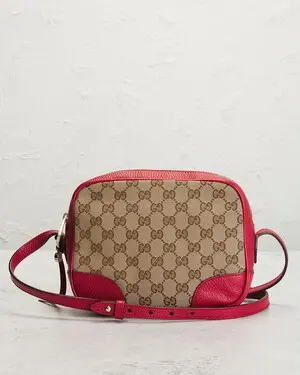 FWRD RENEW Gucci Mini Bree Messenger Bag - Red