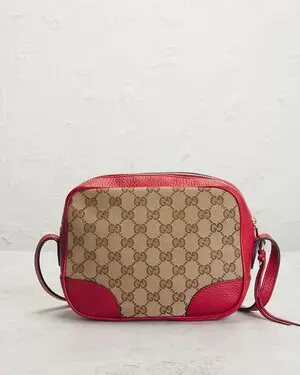 FWRD RENEW Gucci Mini Bree Messenger Bag - Red