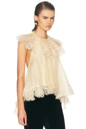 Zimmermann Ascent Flutter Top - Cream
