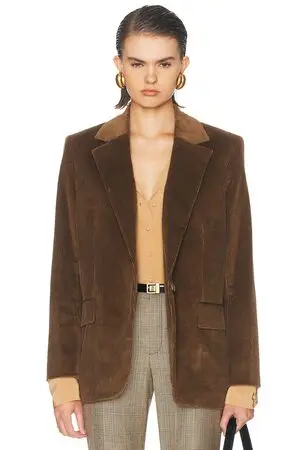 TWP Jillian Blazer In Brown - Pinecone
