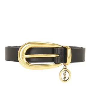 Saint Laurent Fine Ceinture Boucle Allongee Charm Belt - Nero