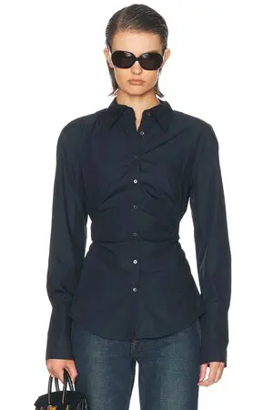 TWP The Night We Met Shirt In Navy - Midnight