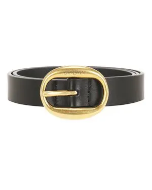 Saint Laurent Fine Ceinture Boucle Ovale Belt - Nero
