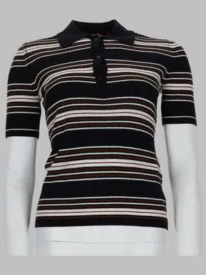 Max Mara Polo Tallero In Maglia - Multicolor