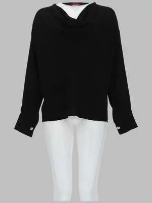 Max Mara Blusa In Cady Tecnico Leggero - Black