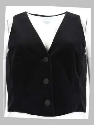 Max Mara Gilet In Velluto Liscio - Black