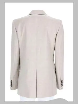 Max Mara Blazer Monopetto In Flanella Di Lana