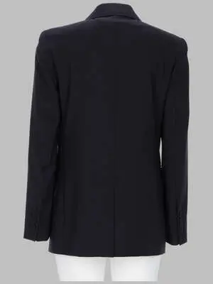 Max Mara Giacca Monopetto In Tela Di Lana