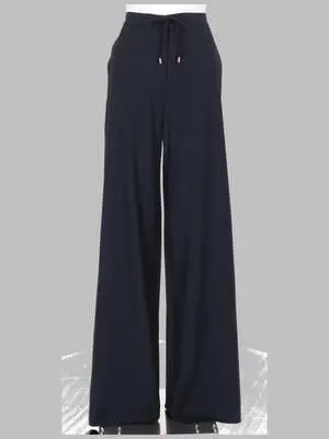 Max Mara Pantalone In Tela Di Lana Leggera - Blue