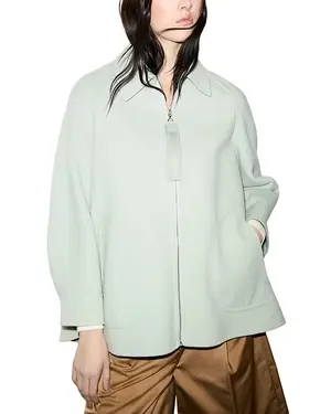 Max & Co. Saggina Double Woven Wool Short Coat - Jade