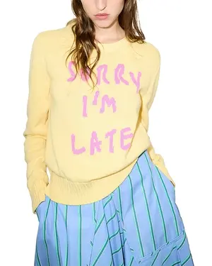 Max & Co. Eroso Cotton Sorry I'm Late Sweater