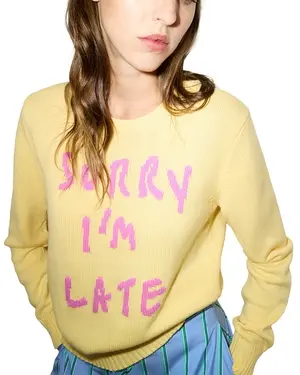 Max & Co. Eroso Cotton Sorry I'm Late Sweater