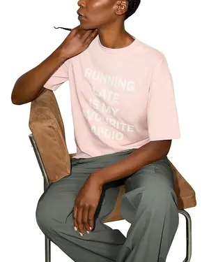 Max & Co. Mcoparaggi Cotton Slogan Tee - Powder
