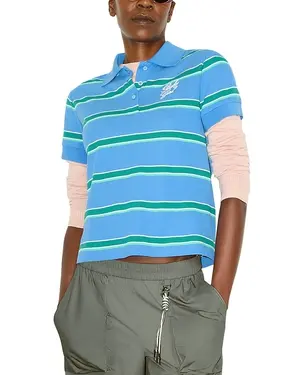 Max & Co. Agami Cotton Pique Jersey Polo Shirt - Light Blue