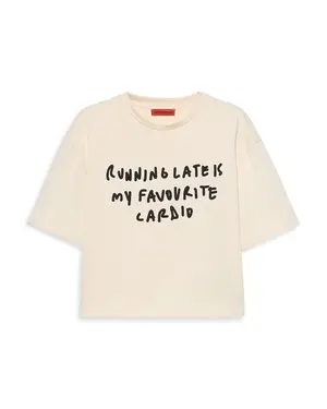 Max & Co. Paraggi Cotton Slogan Tee - Milk