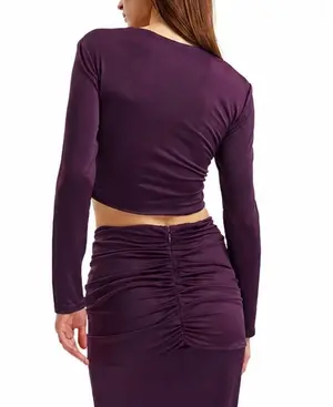 MOTHER OF ALL Justine Long Sleeved Crop Top