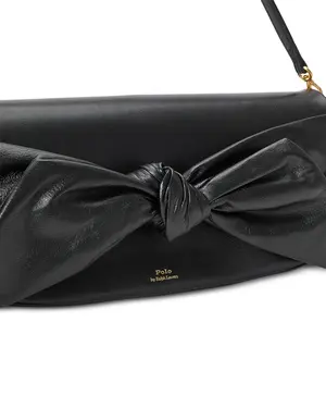 Polo Ralph Lauren Bellport Leather Bow Long-flap Clutch