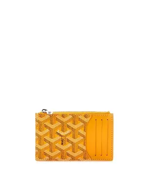 Goyard Bourbon Zipped Card Holder Coated Canvas - Yellow
