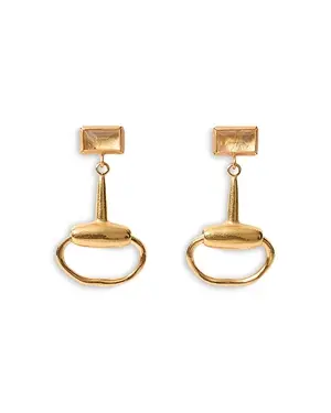Chan Luu Horsebit Drop Earrings - Citrine