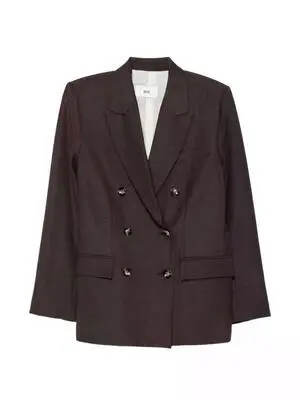 SOLOTRE Double-breasted Peak-lapel Jacket - Brown