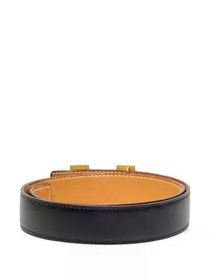 Hermès 2003 Box Calf And Courchevel Constance H Reversible Belt