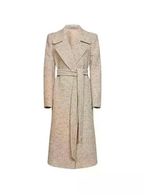 Tagliatore Herringbone-pattern Belted Coat - Neutrals
