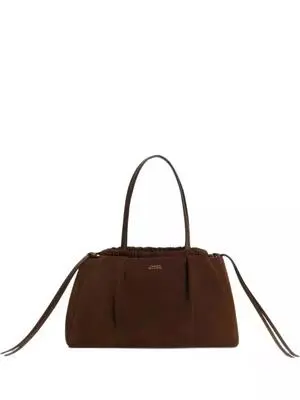 Tommy Hilfiger Drawstring Suede Shoulder Bag - Brown
