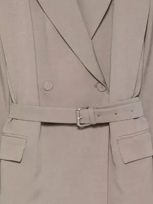 SOLOTRE Belted Double-breasted Jacket