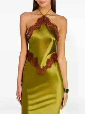 Retrofete Everly Lace-trim Dress Green