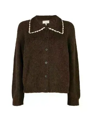 The Great. Crochet-trim Collar Cardigan