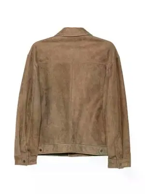 SALVATORE SANTORO Suede-finish Chest-pocket Jacket