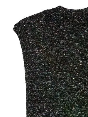 Emporio Armani Sequin-embellished Sleeveless Top