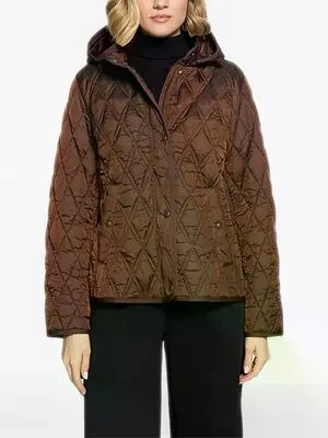 BETTY BARCLAY Quilted Hooded Jacket - Brown