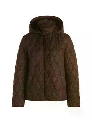 BETTY BARCLAY Quilted Hooded Jacket - Brown