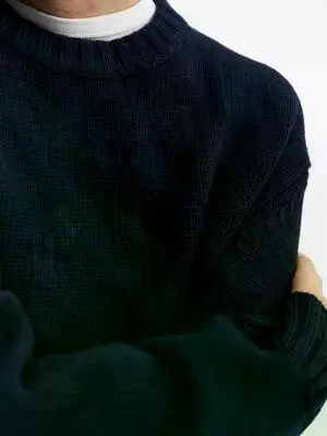 Almada Label Cru Crew-neck Drop-shoulder Sweater