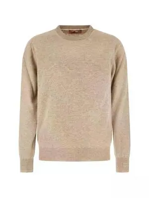 CRUNA Fine-knit Crew-neck Sweater - Neutrals