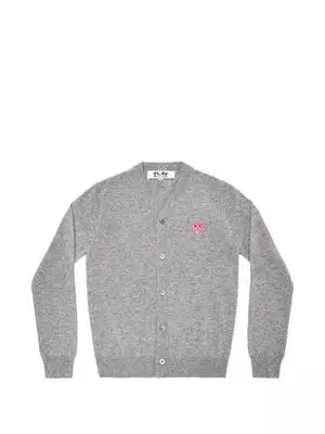 Play Comme Des Garcon Play Heart-patch V-neck Cardigan