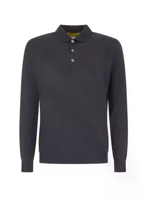 CUSTOMER LOVERS Long-sleeve Polo Shirt - Grey