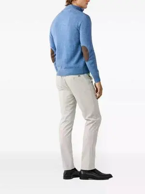 HACKETT  London Quarter-zip Lambswool Sweater - Blue