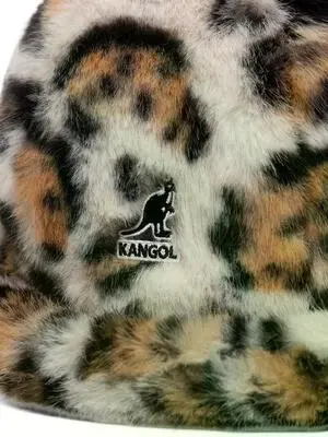 KANGOL Leopard-print Faux-fur Bucket Hat