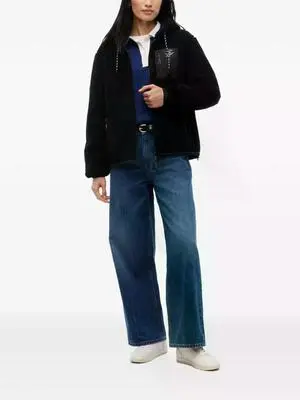 Tommy Hilfiger Logo-embroidered Fleece Jacket
