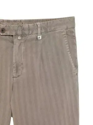 MYTHS Herringbone-pattern Pleated Trousers